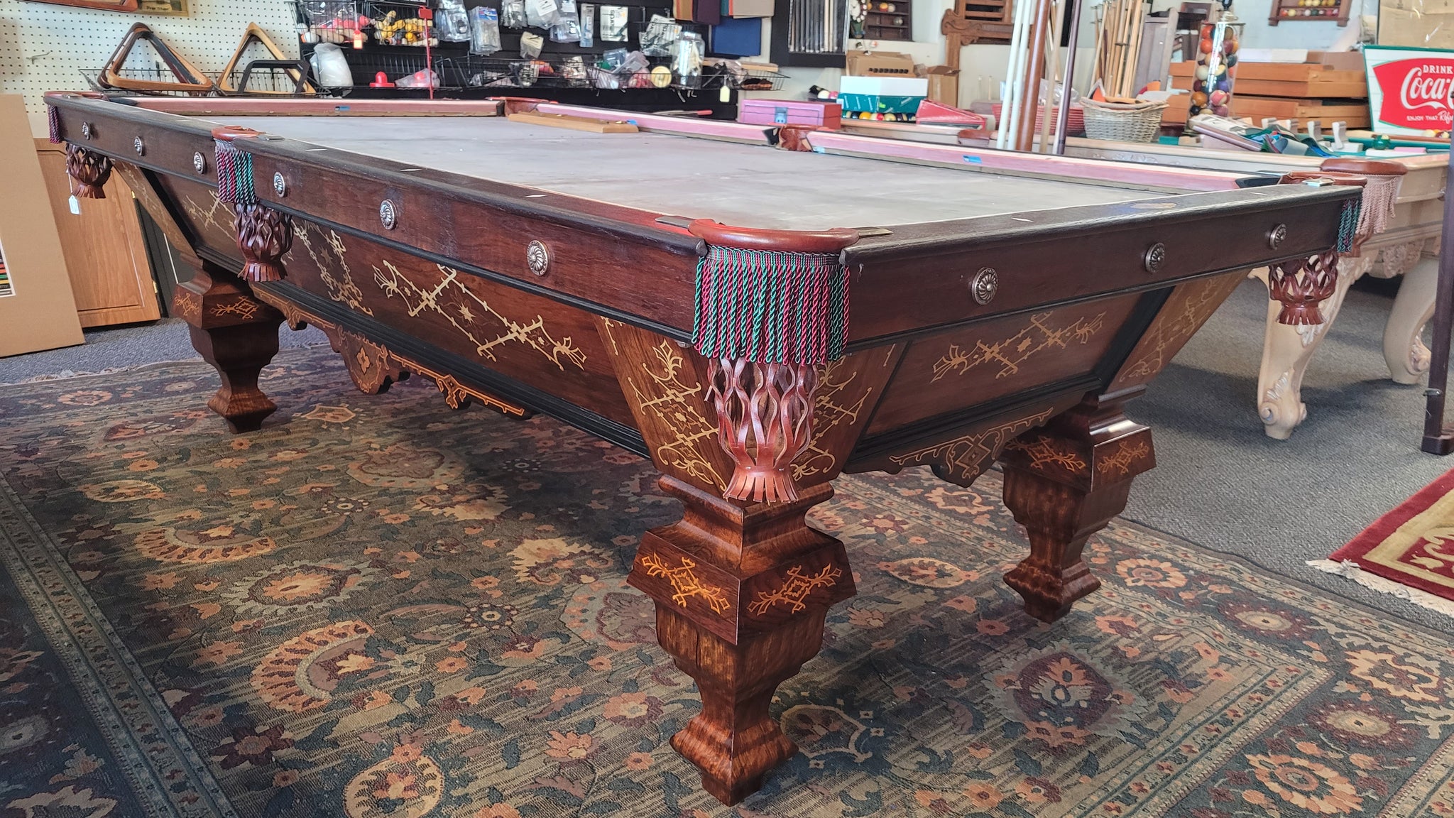 The ECLIPSE Antique Pool Table by Brunswick Balke Collender Circa 1890 ...