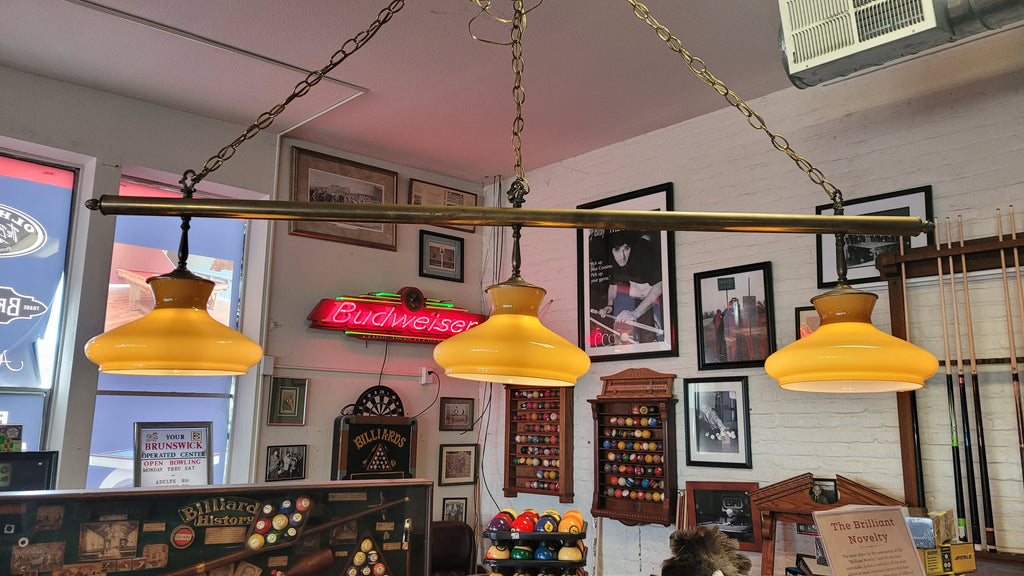 Antique French Pool Table Light Circa 1928 – Buffalo Billiards