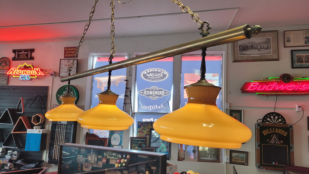 Antique French Pool Table Light Circa 1928 – Buffalo Billiards