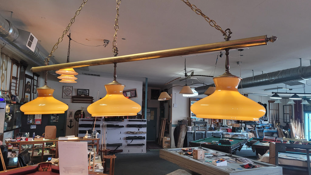 Antique French Pool Table Light Circa 1928 – Buffalo Billiards